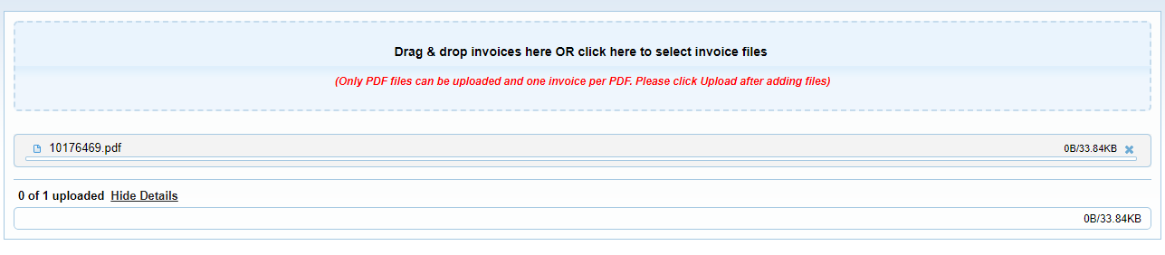Upload Invoices